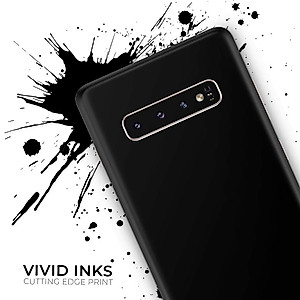 DesignSkinz Solid State Black Protective Vinyl Decal Wrap Skin Cover Compatible with The Samsung Galaxy S20 (Screen Trim & Back Glass Skin)