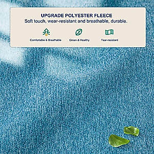 sutailocus rocking chair cushion Anti-slip tufting rocking chair cushions indoor/outdoor,Removable Set of Upper and Lower adirondack chair cushion,for nursery/high back chair （Tie fixing） (Light Blue)