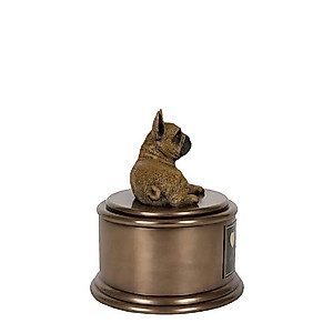 Perfect Memorials French Bulldog Custom Engraved Figurine Cremation Urn (55 Cu/in) - Dog Urn Keepsake for Ashes/Display at Home/Personalized Plaque/A Beautiful Tribute to Your Lost Pet