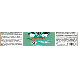 Indian Hemp Hair Grease Pomade, 12 fl oz - Hair Regrowth Styling Treatment - Deeply Nourishes & Repairs Damages By Wonder Gro