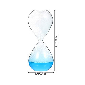 cabilock Glass Hourglass Timer Liquid Hourglass Liquid Motion Timer Hourglass Bubble Singing Hourglass Home Decorations Birthday Gifts (Blue)