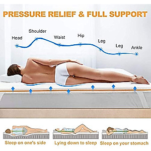 Maxzzz Mattress Topper Full, 3 Inch Memory Foam Bamboo Charcoal & Copper Dual Side Mattress Topper, Foam Topper with Breathable Removable Cover, Ventilated & CertiPUR-US Certified Bed Topper