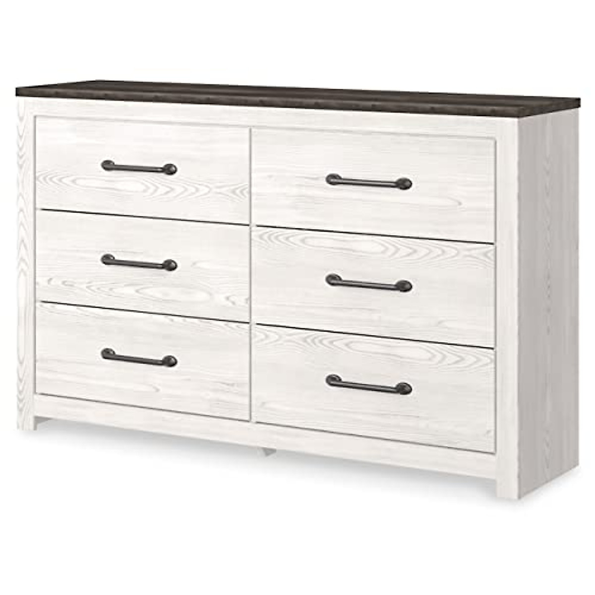 Signature Design by Ashley Gerridan Coastal 6 Drawer Dresser, Two Tone White