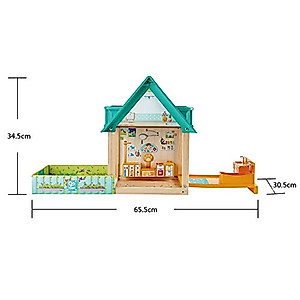 Hape Furry Friend Vet Set | 30 PCs Wooden Veterinary Fully Furnished Dolls House Pretend Playset with Accessories for Kids Age Years 3 and Up