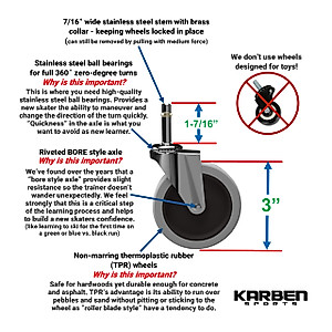 SkateRanger Legend Adjustable Height SkaterAid, Roller Skate Trainer for Children, Skating Aid Walker with Wheels, Pink
