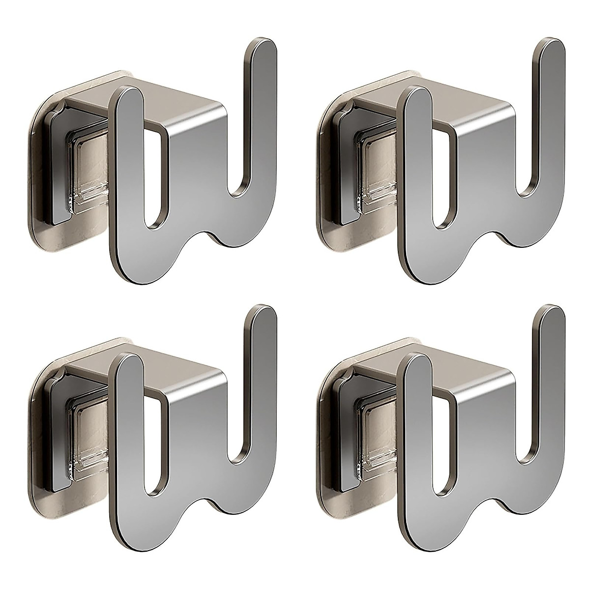 CYCOOPE 4PCS Wall Mounted Slippers Rack, No Punch Slipper Rack Waterproof Space-Saving Slipper Hanger for Bathroom Kitchen