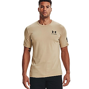 Under Armour Men's New Freedom Flag T-Shirt, Desert Sand (290)/Black, Medium