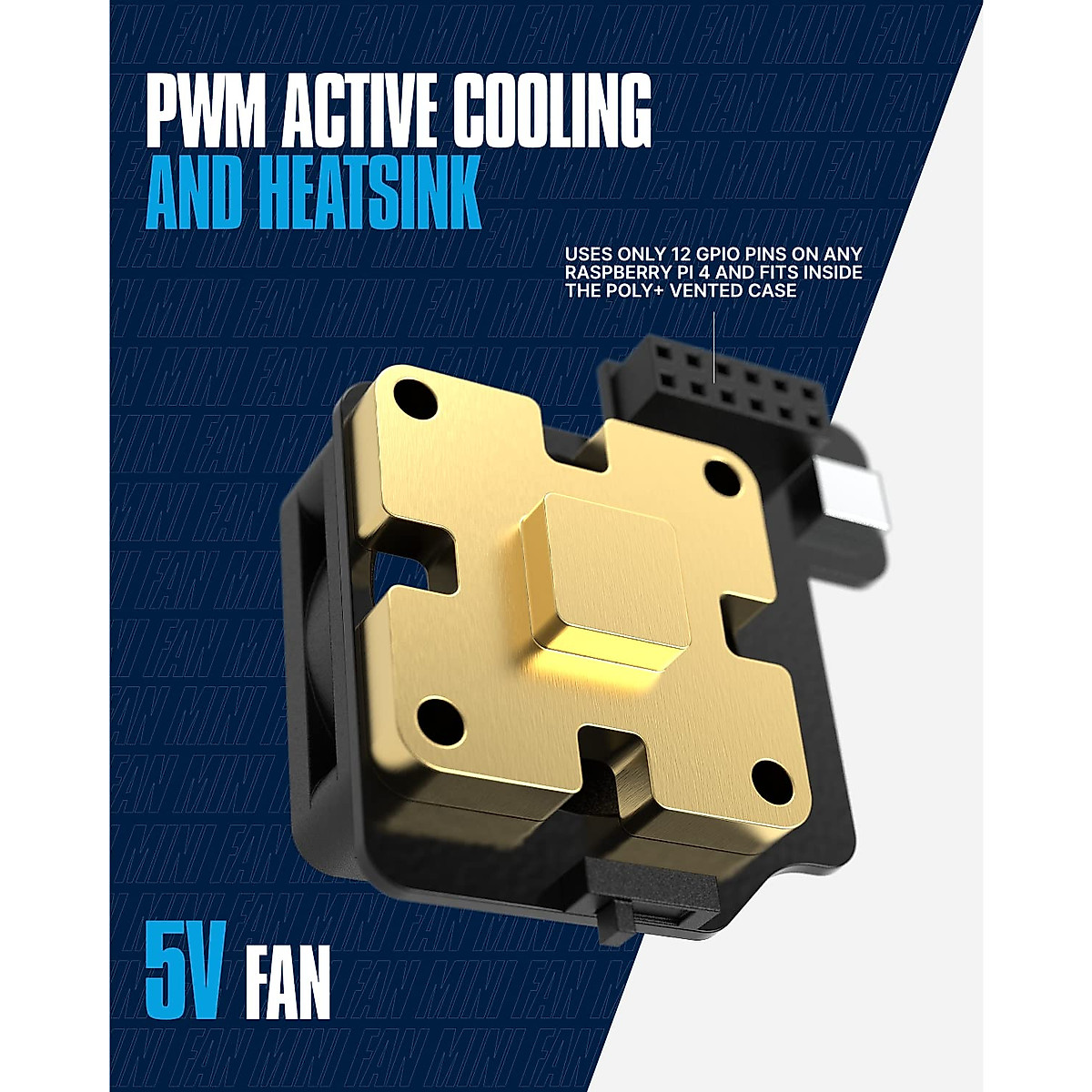 Argon Mini Fan HAT with Built-in Heatsink | ON-Off Switch for The Heatsink Fan | Fully Controllable PWM HAT | 2 Pieces of Fan per Pack