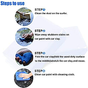 Car Detailing Clay Bar Magic Clay Bar 2 Pack 100g Auto Wash Bar Washing Adsorption Capacity for Car with Storage Box