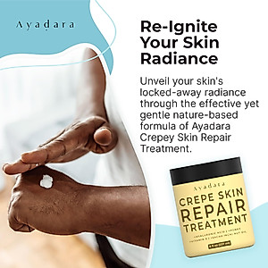AYADARA Crepey Skin Repair Treatment 8oz, Firming Lotion for Loose Skin, Crepe Corrector Collagen Cream for Body Skin-Tightening, Wrinkle Cream for Face, Neck, Arms and Legs, 500+ Uses