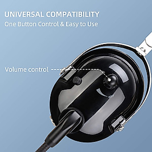 Retevis Unilateral Noise Reduction Two Way Radio Headset with Mic,Volume Adjust RT22 RT21 H-777 RT68,Compatible with Baofeng UV-5R 5RM Kenwood Rugged Radios,Walkie Talkie Headset(1 Pack)