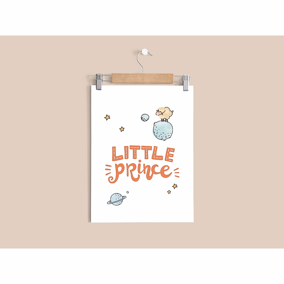 bumbleboo Nistio® Little Prince Nursery Wall Art, Little Prince Playroom Decor, Little Prince Posters, Set of 6 UNFRAMED Prints, 8x10