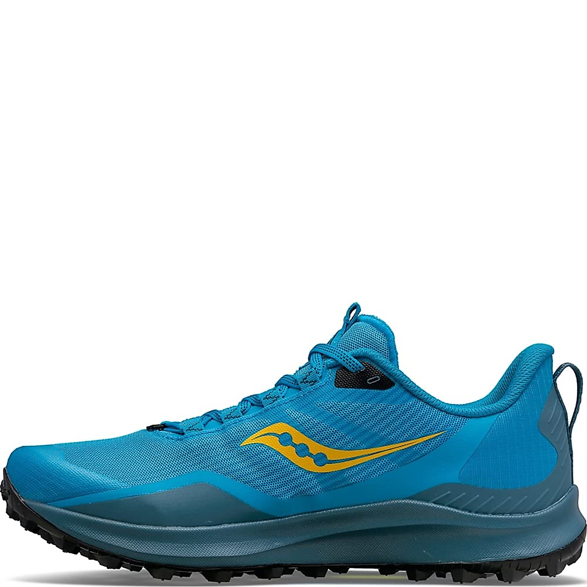 Saucony Men's Peregrine 12 Trail Running Shoe, Ocean/Black, 11