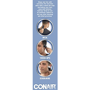ConairMAN Trim Up, Hair Clippers for Men, Corded Detail Hair Clipper Home Hair Cutting Kit