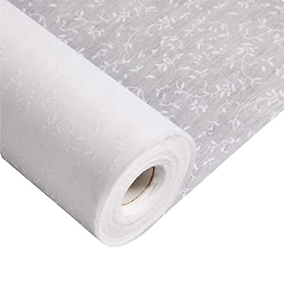 Leaf Print White Aisle Runner for Wedding Ceremony, Reception, Indoor and Outdoor Banquets (3 x 50 ft)
