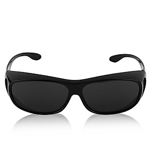 Fit over Sunglasses For Women And Man Plastic Polarized Sunglasses UV 400 Black
