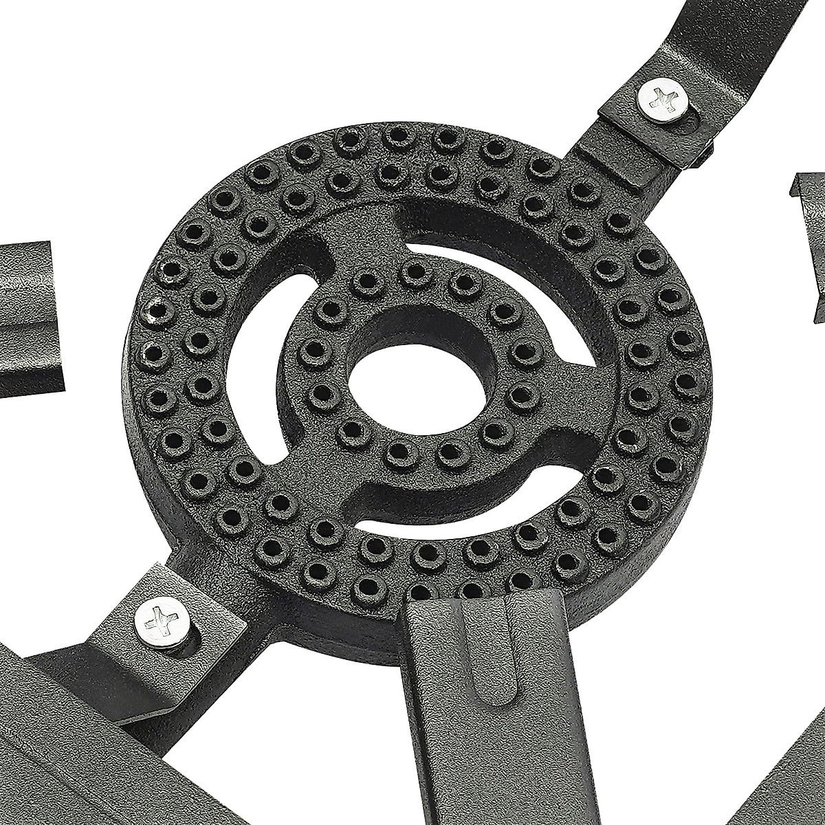 Square Portable Single Burner Outdoor Gas Stove Propane Cooker with Adjustable 0-20Psi Regulator Hose for Patio Camping, BBQ, Home Brewing, Turkey Fry, Maple Syrup Prep