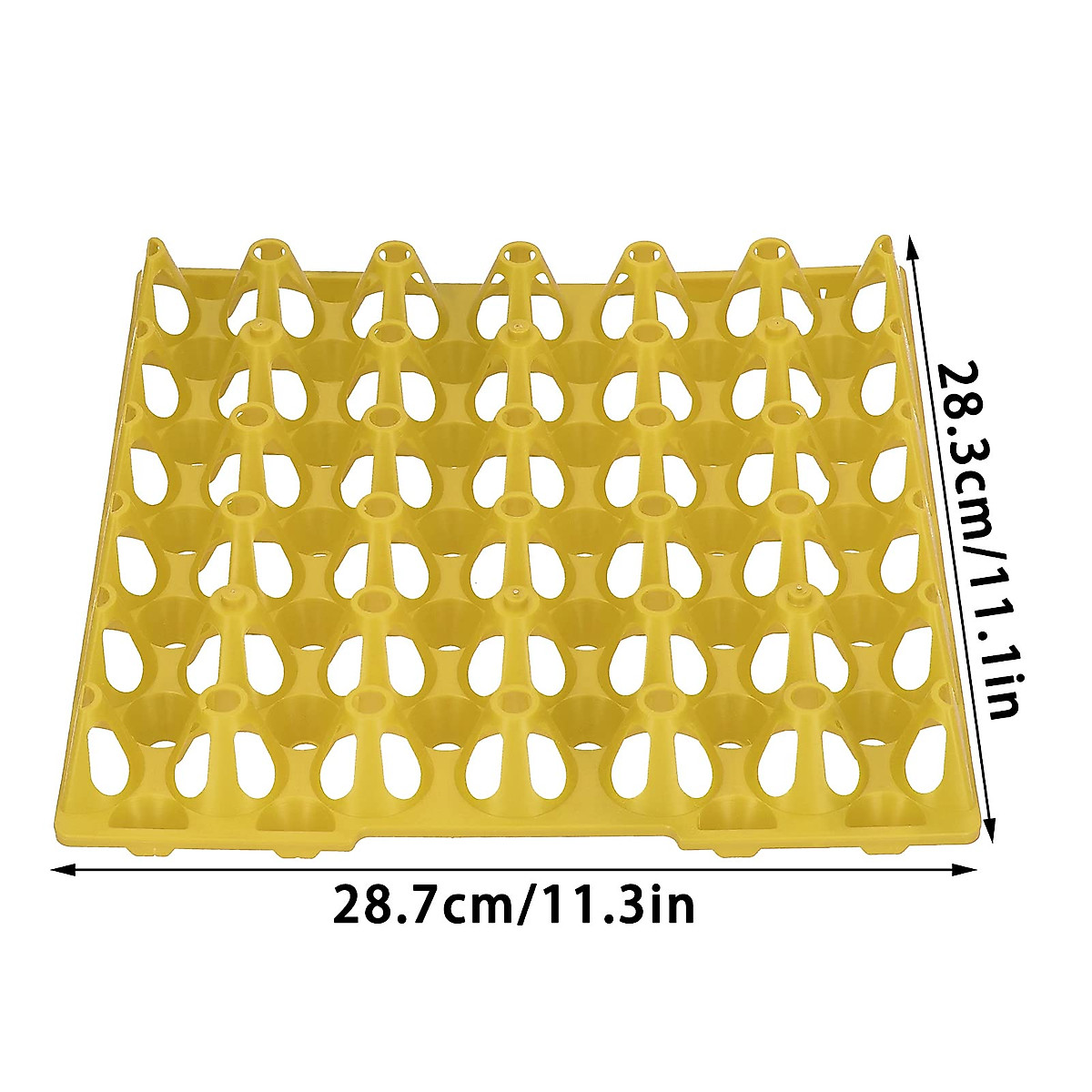 Egg Crates, 30 Cell Plastic Egg Tray Sturdy 5PCS for Hennery for Farm(yellow)