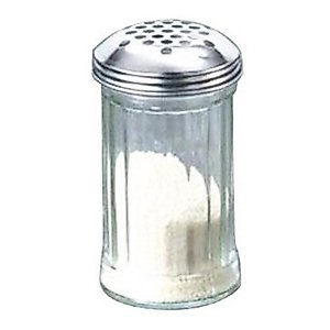 American Metalcraft GLA319 12 oz Glass Cheese Shaker w/Extra Large Holes Lid