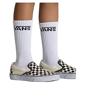 Vans Classic Crew Sock - Boys' - 3-Pack White, 1.0-6.0