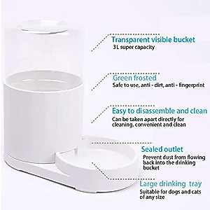 JUNSPOW Pet Water Dispenser 3L [Comes with Pet Placemat] Dog Water Dispenser Automatic Water Dispenser Pet Water Bowl for Medium and Small Dog Cats