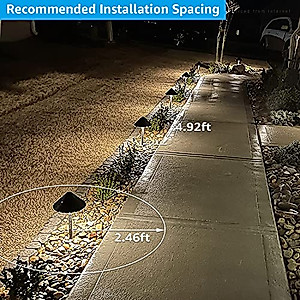 LEONLITE LED Landscape Path Light, 3W 147LM 12-24V AC/DC ETL CRI90+ Wired Outdoor LED Walkway Light, Unique Vintage Golden Texture, Aluminum Construction Low Voltage Pathway Lights IP65 3000K, 4 Pack