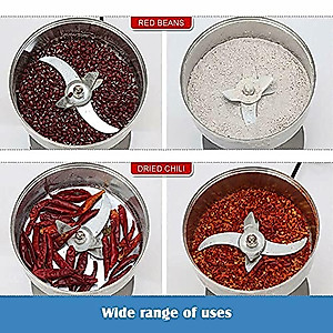 Samger 70-300 Mesh Electric Grain Miller Grinder 700g 1800W Stainless Steel High Speed Spice Grinder Pulverizer 28000RPM Commercial Powder Machine for Coffee Bean Nut Herb Wheat Pepper