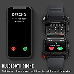 Desong Smart Watch with Earbuds,Watch Buds Smartwatch,3 in 1 Smart Watch Buit-in 4GB Memory,1.96" Smartwatches(Call Receive/Dial),Waterproof,Recording,Sleep Monitor,Fitness Tracker for iOS Android