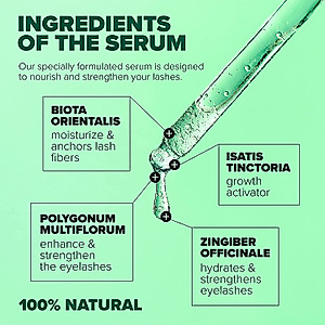 Eyelash Growth Serum Premium Lash Serum (7ml) Physician Developed - For Longer, Thicker, Healthier Natural Lashes - Lash Extensions Safe, Oil-free -6 Months Supply, 4-6 Weeks Results