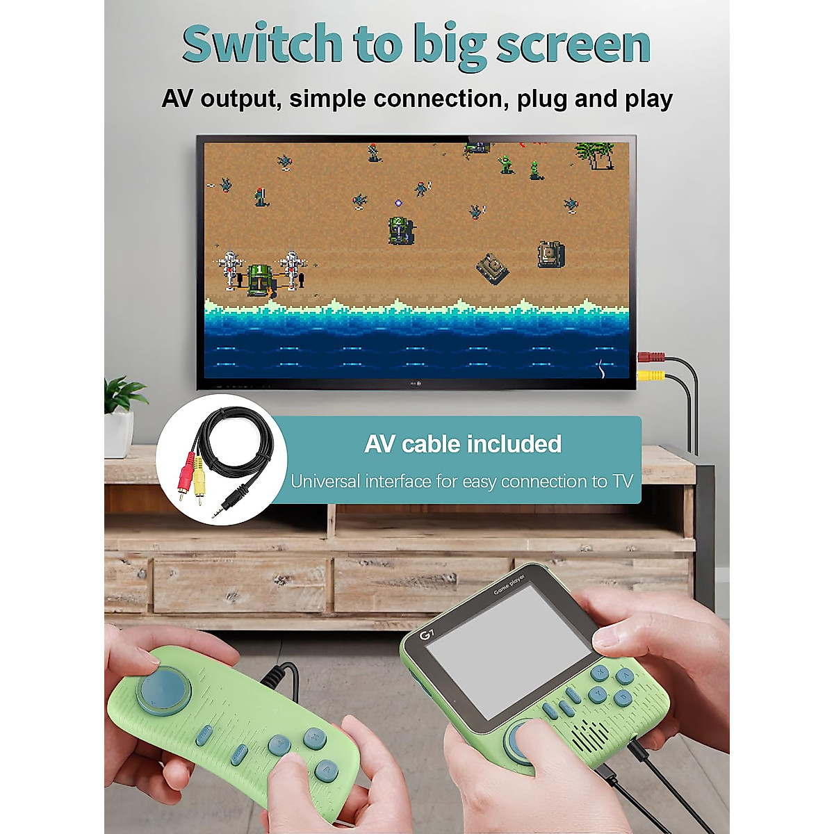 Fadist Handheld Game Console, Retro Game Console with 666 Classic Games, 3.5'' Color Display,Rechargeable Battery, Support for 2 Players & TV, Ideal Gift for Kids, Friend, Lover