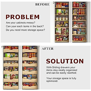 ALINE FURNITURE Pull Out Drawers for Cabinets Wood, 29" W X 21" D Slide Out Drawers for Kitchen Cabinets, Pull Out Shelves, Roll Out Drawers for Pantry Cabinet Organizer