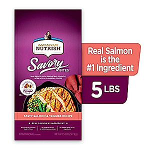 Rachael Ray Nutrish Savory Bites Dry Cat Food, Tasty Salmon & Veggies Recipe, 5 Pound Bag