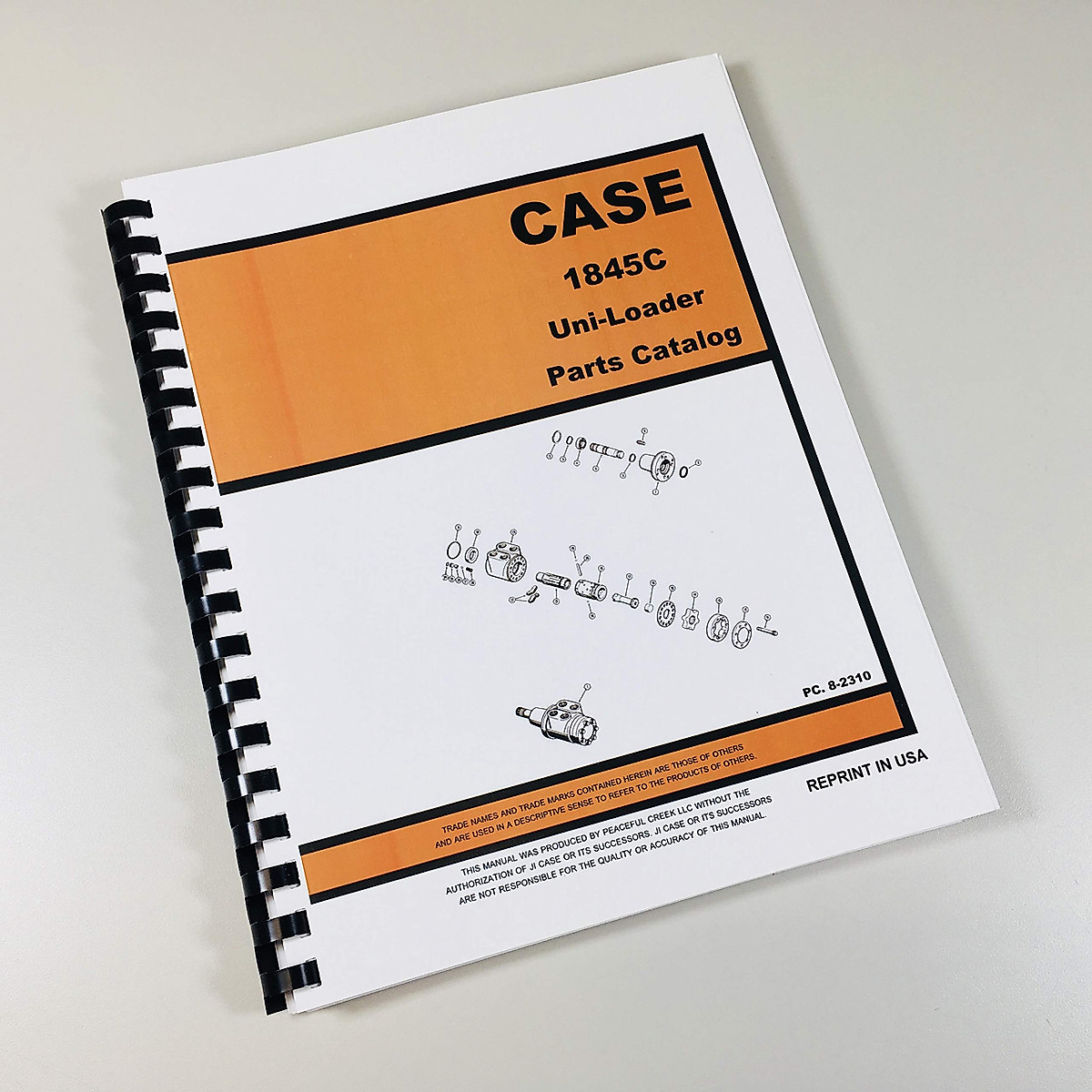 J I Case 1845C Uni Loader Parts Manual Catalog Skid Steer Assembly Exploded View Y