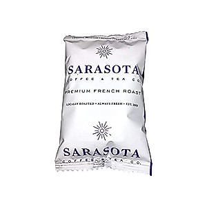 Sarasota Coffee & Tea Co. Signature Dark Roast European Individual Coffee Packets, Ground 1.75 oz 12 Cup Coffee Packs, Medium Roast Office Coffee For Drip Coffee Makers, 100 Count