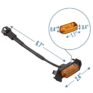 Seven Sparta 4 PCS Grill Led Lights with Fuse Adaptor Compatible with 2016-2023 Toyota Tacoma TRD PRO OEM Front Grille, Not Compatible with Tacoma Off Road & Sport (Amber Light with Amber Shell)
