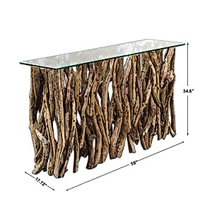 Spectacular Driftwood Console Table