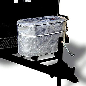 ADCO 2712 Silver Double 20 Diamond Plated Steel Vinyl Propane Tank Cover