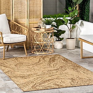 nuLOOM Marsha Contemporary Indoor/Outdoor Area Rug, 8' x 10', Beige