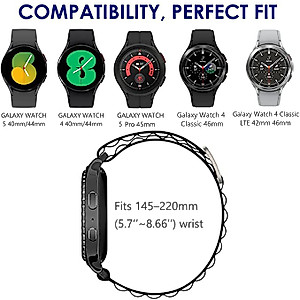 WINGLE 4 Pack Band for Samsung Galaxy Watch 7 6 5 4 FE Band Watch 6 Classic 5 Pro 4 Classic Band 44mm 40mm 47mm 43mm 45mm 46mm 42mm Men Women, No Gap Trail Alpine Loop Woven Nylon Sport Watch Strap