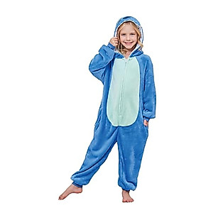 AwesomeFit Girls Cosplay Costume Animal Pajamas Halloweem Sleepwear 5T Blue