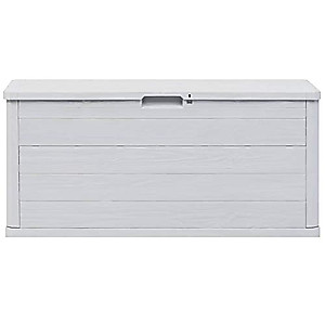 Tidyard Garden Storage Deck Box Plastic 74 Gal Lockable Garden Container Cabinet Toolbox for Patio, Lawn, Poolside, Backyard Outdoor Furniture 46.1 x 17.7 x 22 Inches (W x D x H)