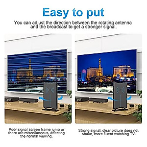 HD Digital TV Antenna Long, Support 4K 1080p Fire tv Stick and All Older TV's Indoor HDTV Local Channels, Signal Booster - 16.5ft Coaxial Cable