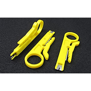 Mini Wire Stripper 3 Pcs Network Wire Stripper Punch Down Cutter for Network Wire Cable, RJ45/Cat5/cat6 Data Cable, Telephone Cable and Computer UTP Cable