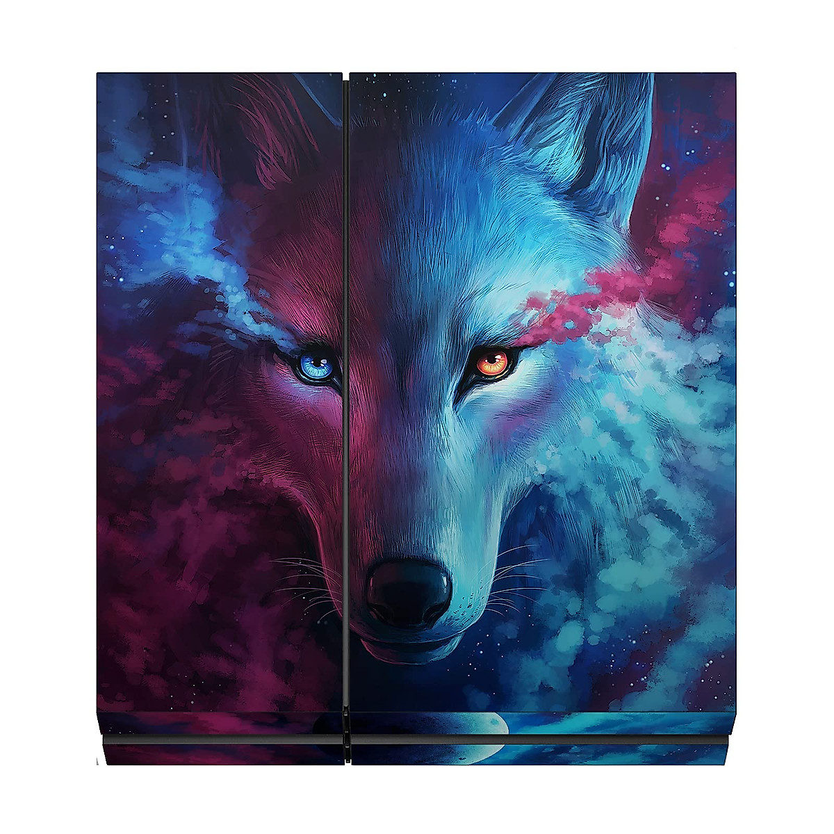 Head Case Designs Officially Licensed Jonas "JoJoesArt" Jödicke Wolf Galaxy Art Mix Matte Vinyl Sticker Gaming Skin Case Cover Compatible With Sony PlayStation 4 PS4 Console