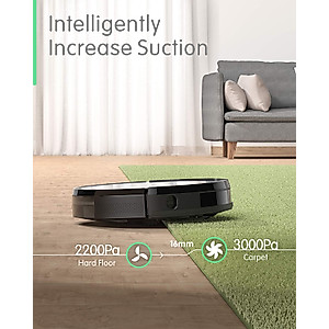 zoozee Z50 Robot Vacuum Cleaner with 3000Pa Max Suction Power, Vacuum and Mop 2-in-1,5200mAh Super Battery Life,Quiet and Self-Charging, Pet and Carpet Friendly Robtic Vacuum, Works with Siri Alexa
