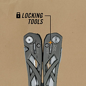 Gerber Gear Suspension 12-in-1 Needle Nose Pliers Multi-tool - Multi-Plier, Wire Cutter, Crosspoint and Flathead Screwdriver Set, Small Scissors - EDC Gear and Equipment - Gifts for Men - Gray