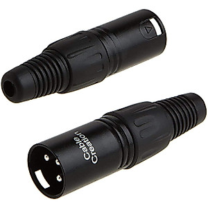 CableCreation [5-Pair XLR 3 Pin Male/Female Audio Mic Microphone Connector, Black Housing