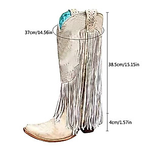 heel pointed toe, plus size winter chunky heel fringe boots high heel boots tall boots heeled boots dance heels for women