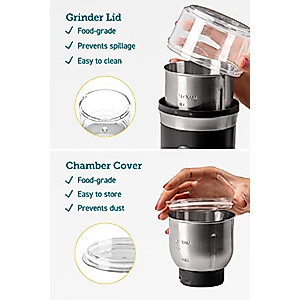 COSORI Coffee Espresso Grinder Electric, Food Grade Stainless Steel Blades, 12 Cups, Black