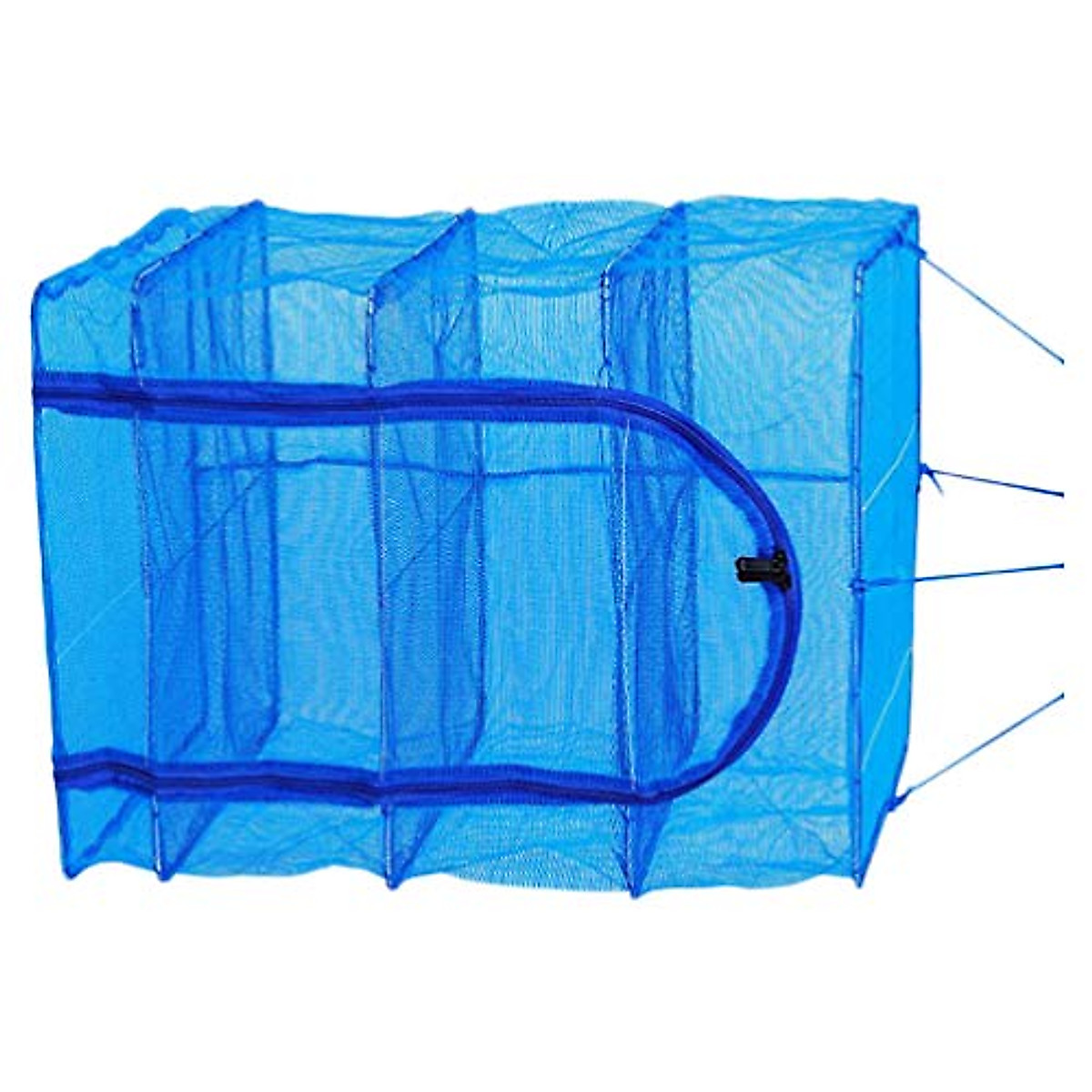 BESPORTBLE Herb Drying Rack Net Square 4 Layer Herb Dryer Mesh Hanging Dryer Rack for Herbs Tea Food Dehydrator Blue 66X35X35cm